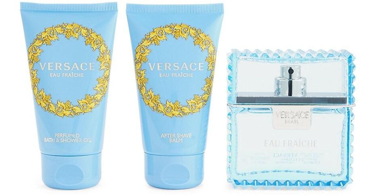 Versace 3-Piece Eau Fraiche Gift Set in Blue | Lyst