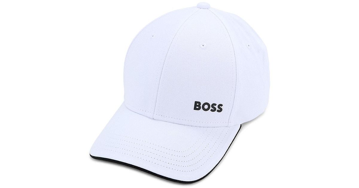 BOSS Logo Baseball Cap in White for Men | Lyst