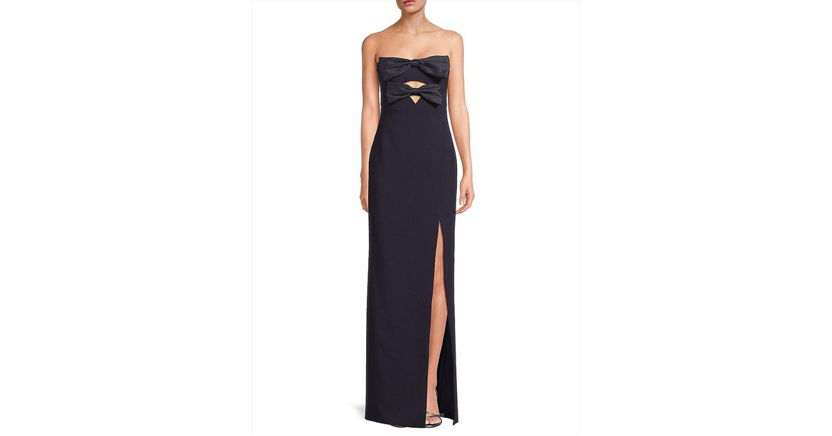 Likely Bea Cut-out Strapless Column Gown in Blue | Lyst UK