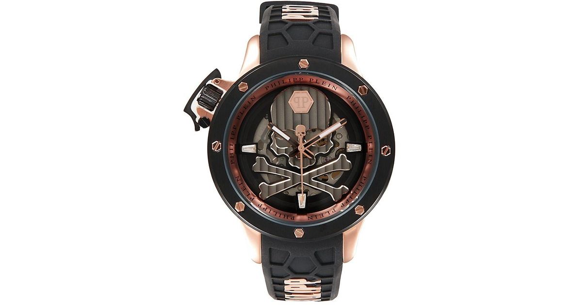 Philipp Plein Rose Goldtone Stainless Steel & Silicone-Strap Watch/46Mm ...