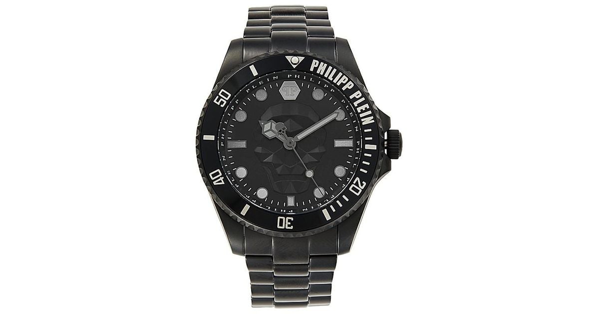 Philipp Plein The Skull Diver 44mm Ip Black Stainless Steel Bracelet ...