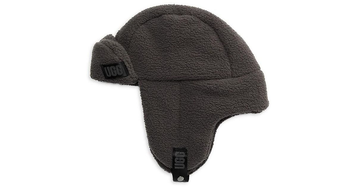 UGG Faux Shearling Trapper Hat in Black for Men | Lyst