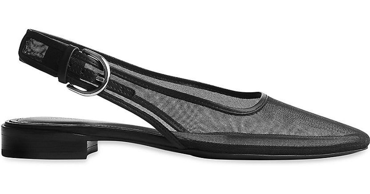 Rag & Bone Astra Mesh Slingback Flats in Black | Lyst