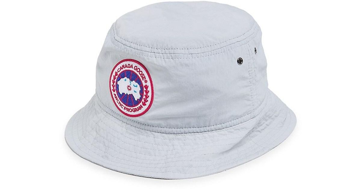 Canada Goose Haven Logo Appliqué Bucket Hat in White for Men | Lyst