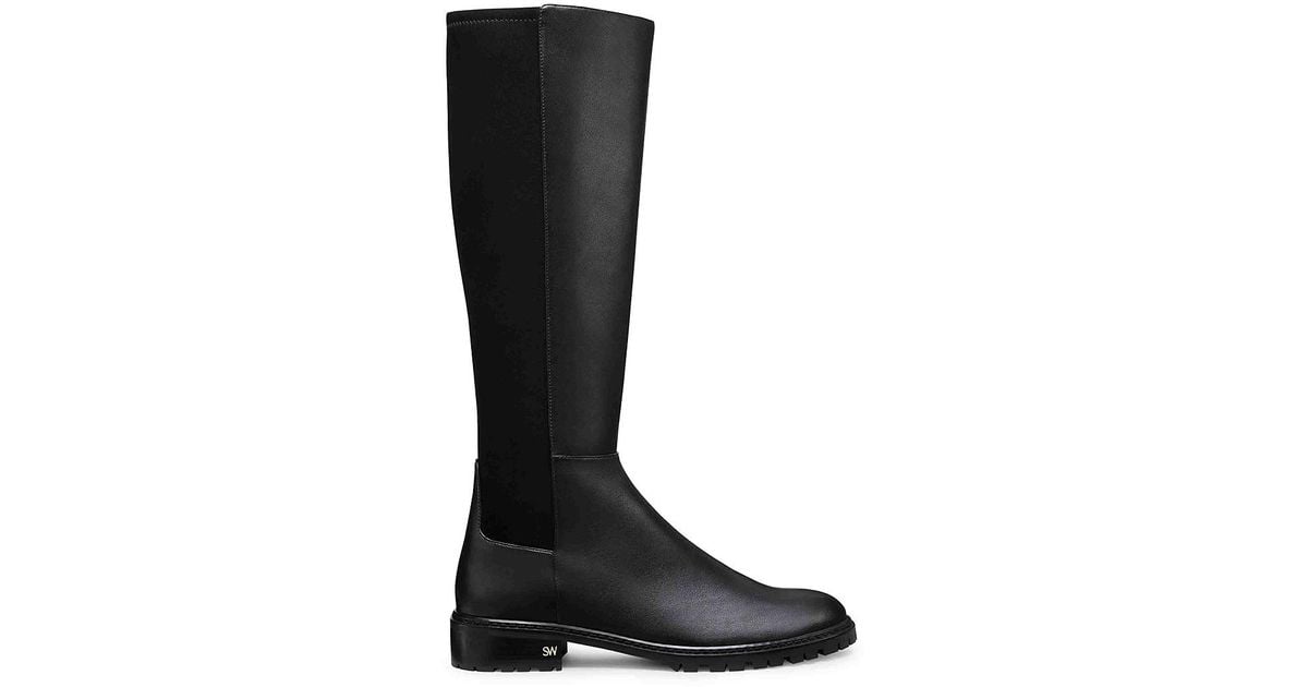 Stuart Weitzman City Leather Knee-High Boots in Black | Lyst