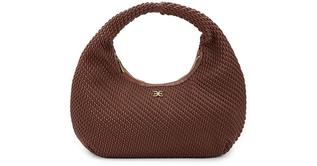 Sam Edelman Rowan Textured Hobo Bag in Brown | Lyst