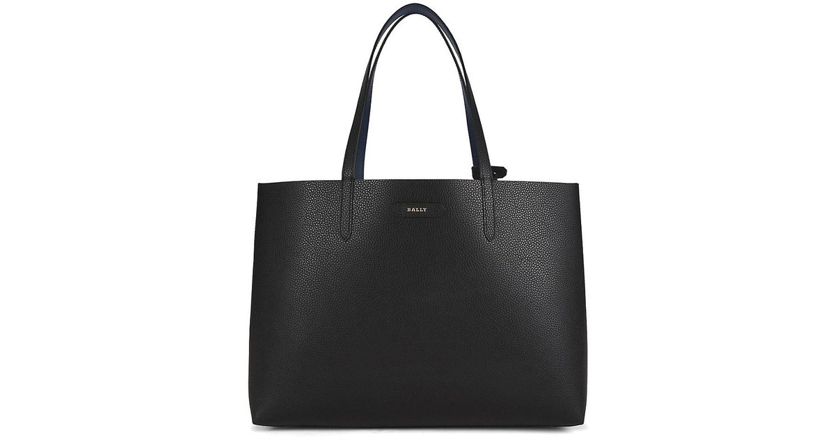 Bally Leather Tote Bag in Black | Lyst UK