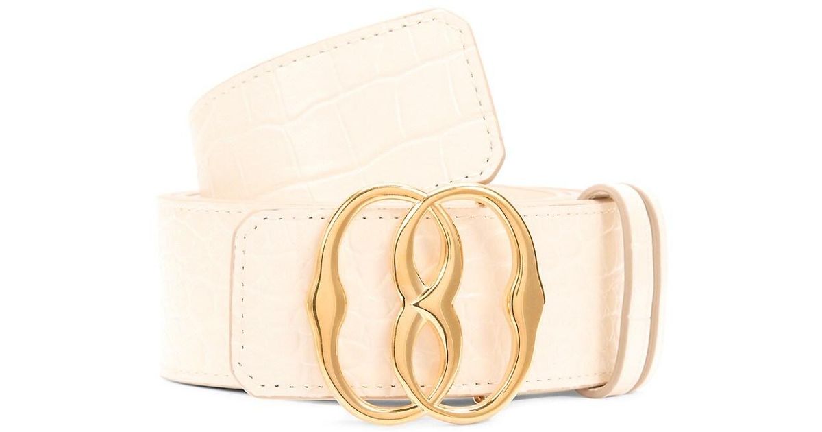 Bally Logo Reversible Croc Embossed Leather Belt in Natural for Men ...