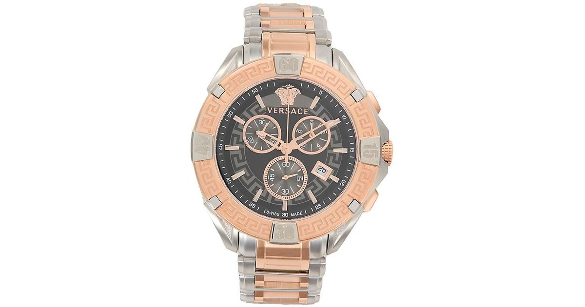 Versace Chrono Sporty Stainless Steel Chronograph Watch/46Mm for Men | Lyst