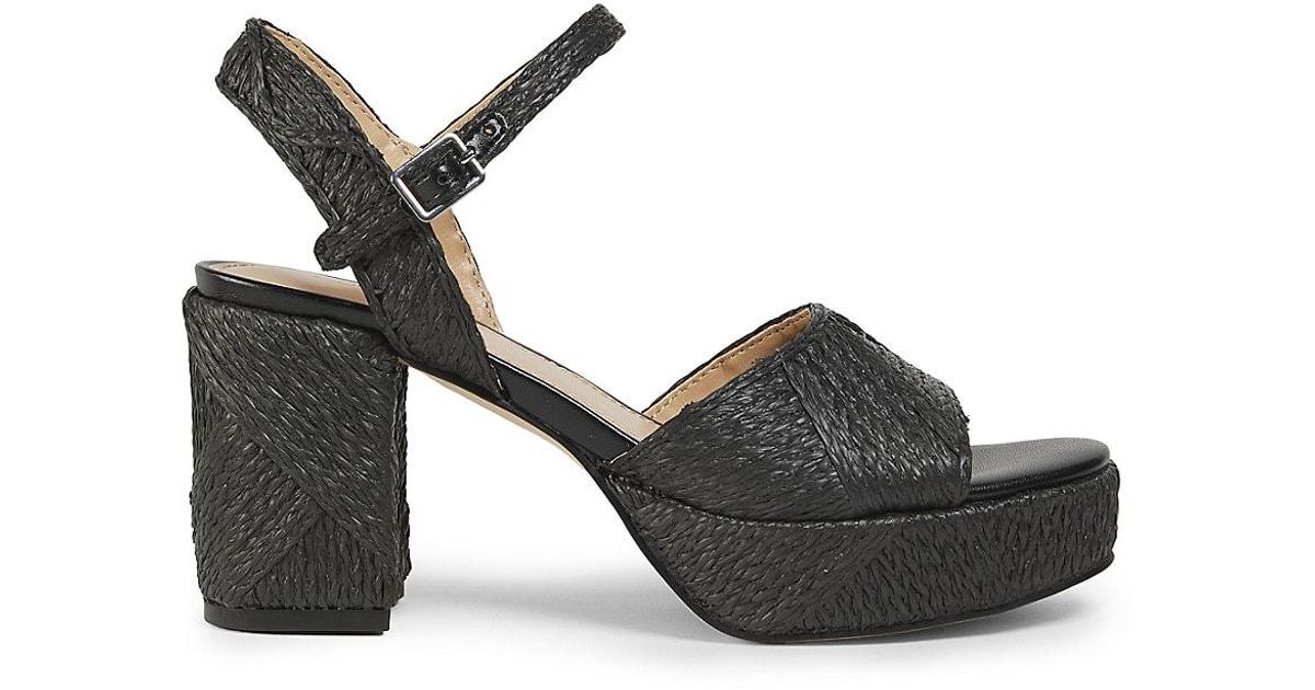 Calvin Klein Lessia 75Mm Textured Sandals in Black | Lyst