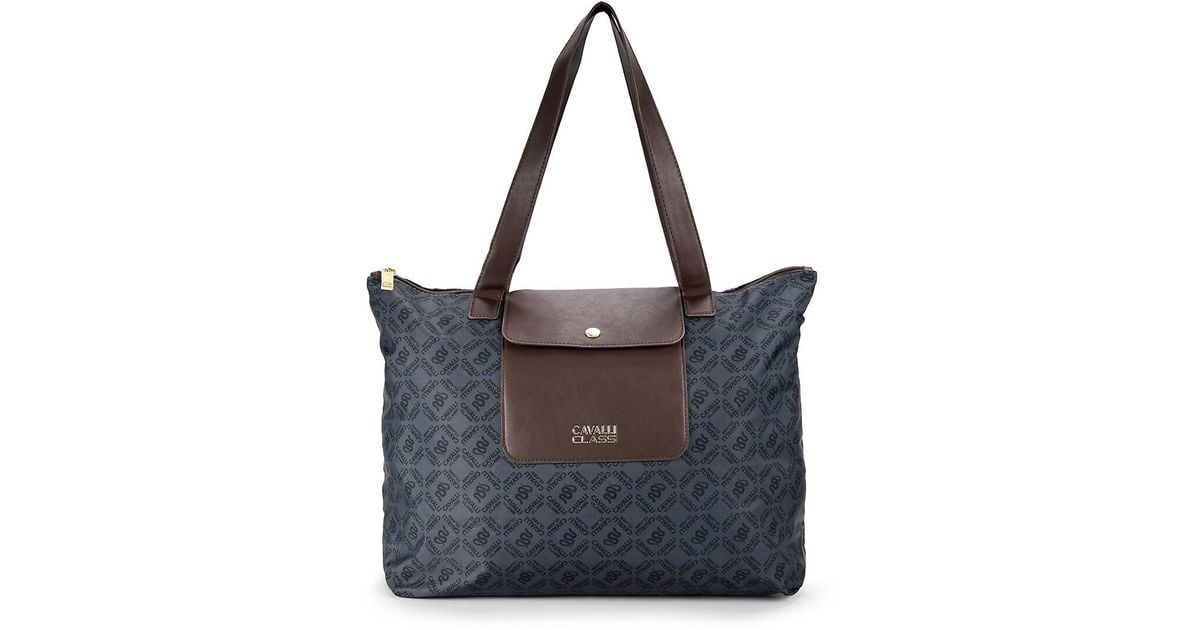 Cavalli Class by Roberto Cavalli Monogram Tote in Black | Lyst