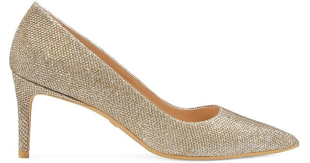 Stuart Weitzman Linsi 75Mm Stiletto Pumps in Metallic | Lyst