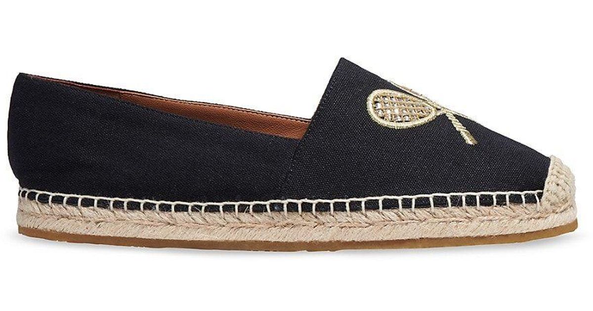 Kate Spade Doubles Canvas Espadrilles In Black Lyst