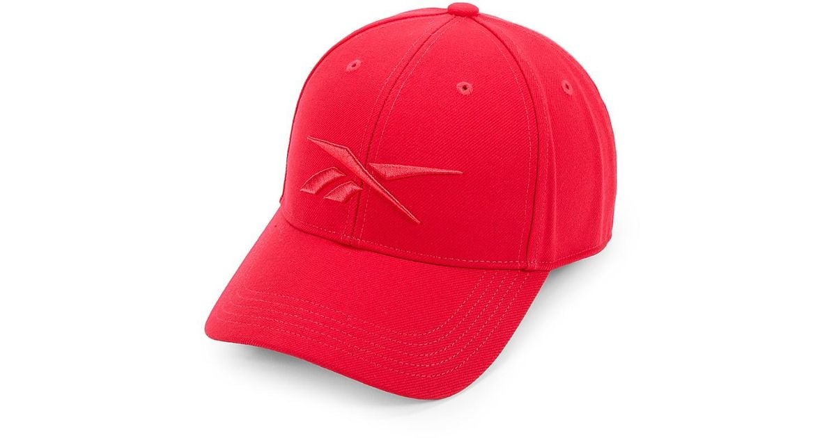 Reebok Vector Logo Baseball Cap in Red for Men | Lyst