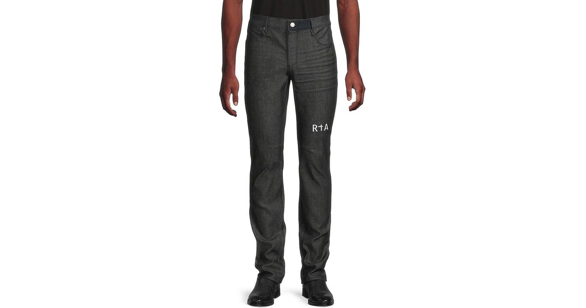 RTA Logo Jeans in Black for Men | Lyst