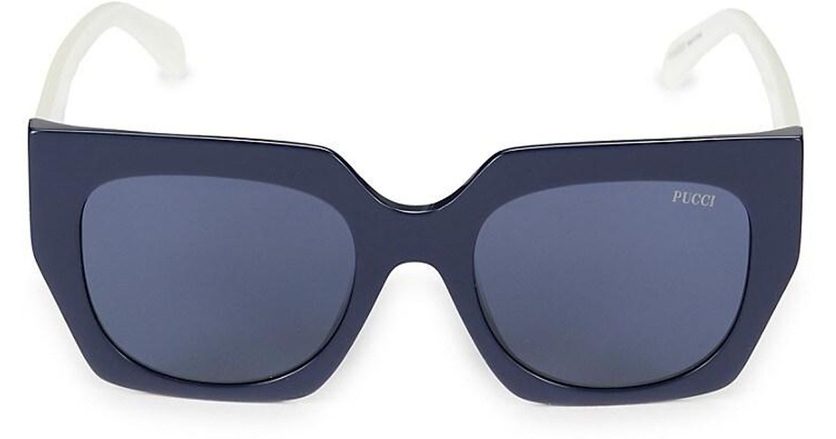 Emilio Pucci 52Mm Cat-Eye Sunglasses in Blue | Lyst UK