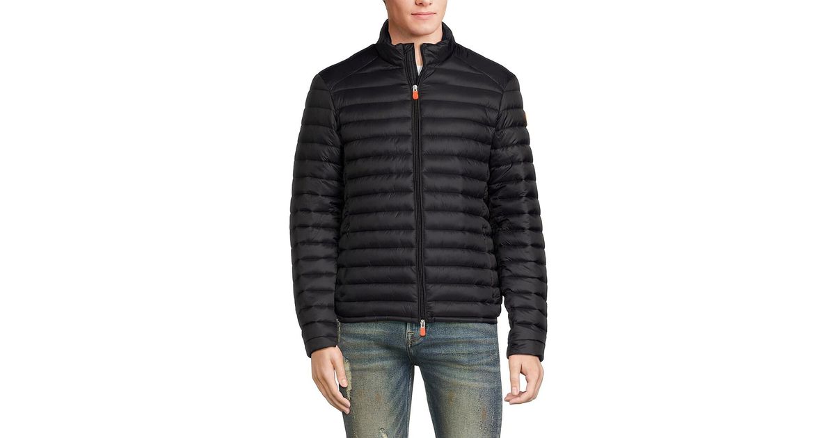 Save The Duck Alexander Packable Puffer Jacket in Black for Men | Lyst