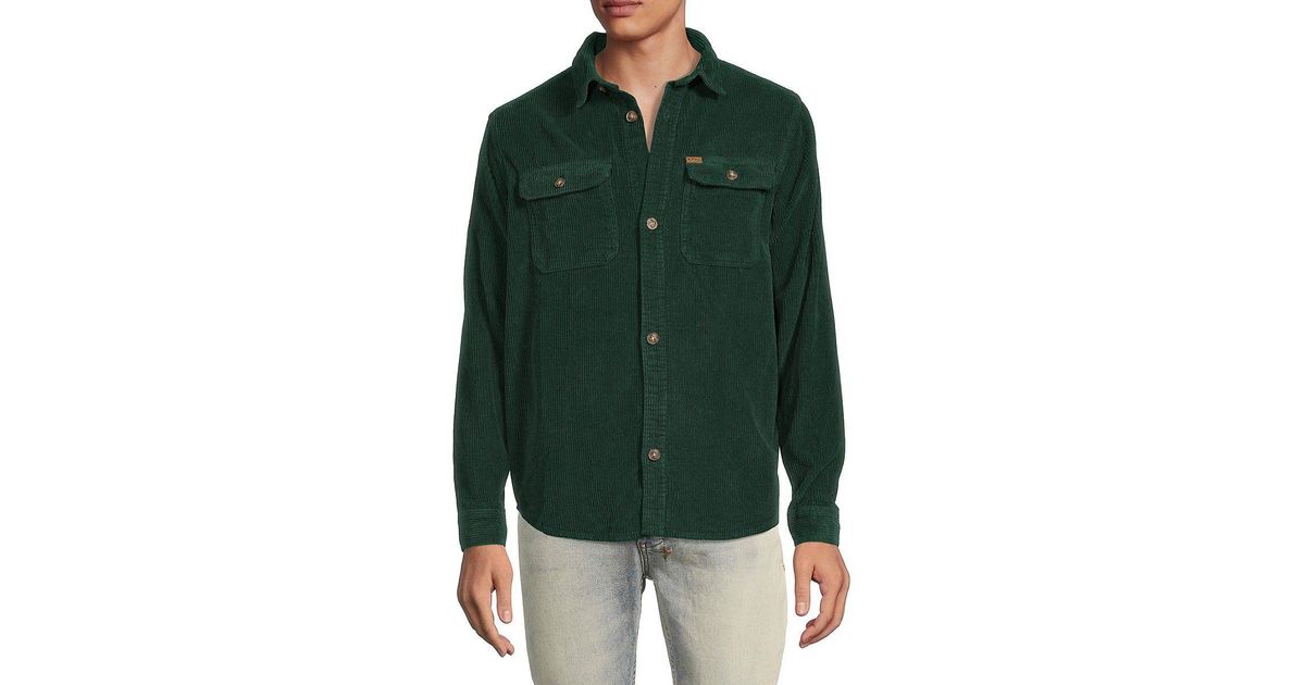 Buffalo David Bitton Jeremias Corduroy Shacket in Blue for Men | Lyst