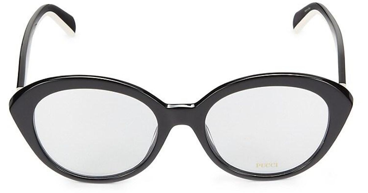 Emilio Pucci 52Mm Cat Eye Eyeglasses in Metallic | Lyst UK