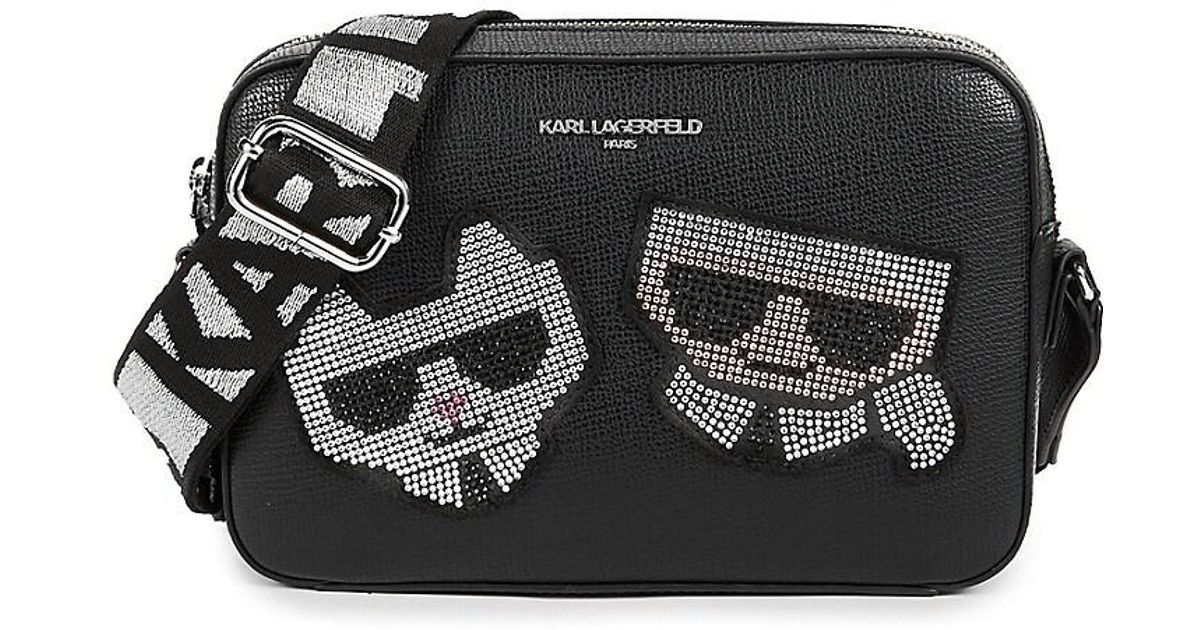 Karl Lagerfeld Maybelle Faux Leather Camera Crossbody Bag in Blue | Lyst