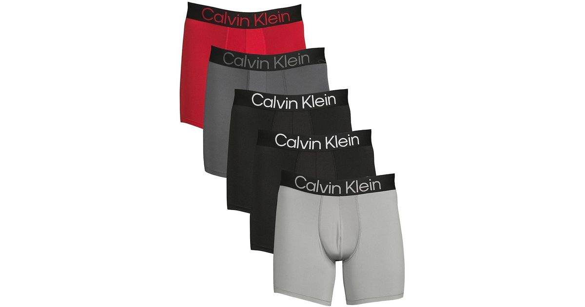 Calvin Klein '5-Pack Logo Boxer Briefs for Men | Lyst