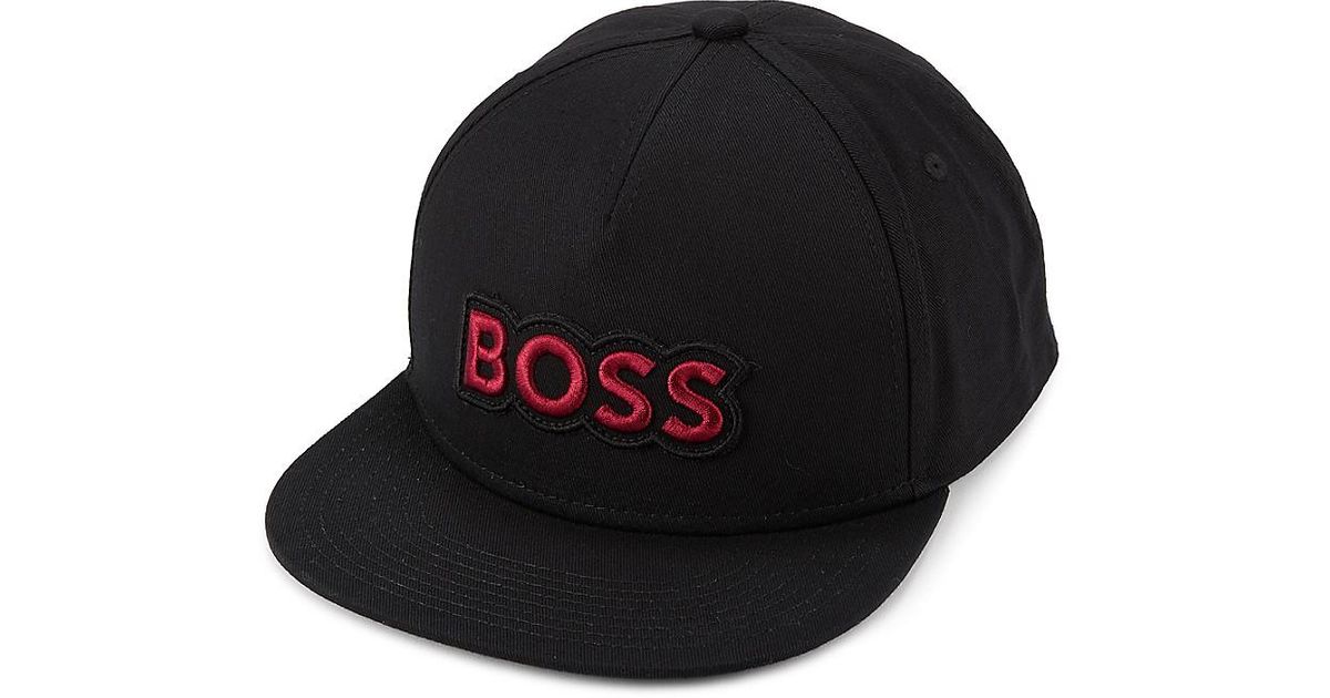 BOSS Faruz Logo Baseball Cap in Black for Men | Lyst