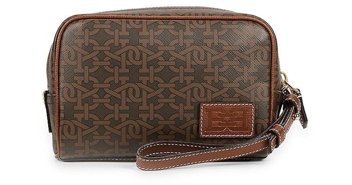 Bally Monogram Wristlet in Brown | Lyst