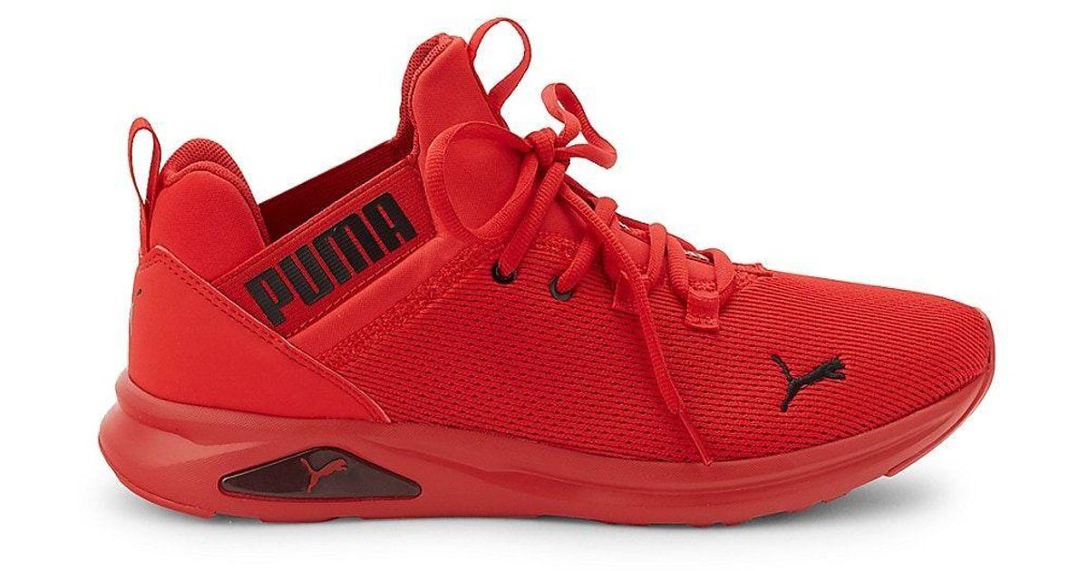 PUMA Enzo 2 Uncaged Logo Sneakers in Red for Men | Lyst
