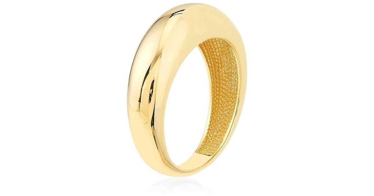 Saks Fifth Avenue 14K Domed Puff Ring in Metallic | Lyst