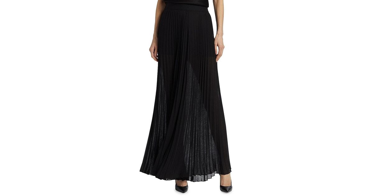 Alice + Olivia Athena Pleated Wide-Leg Pants in Black | Lyst