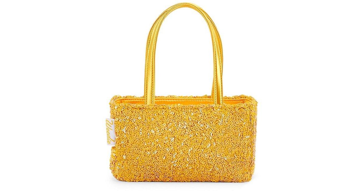 Edie Parker Spark Sequin Shoulder Bag in Yellow | Lyst