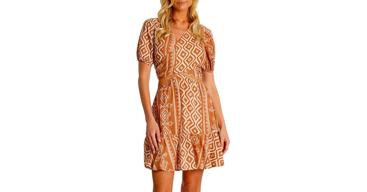 La Moda Clothing Ruffle Cover-Up Minidress in Orange | Lyst