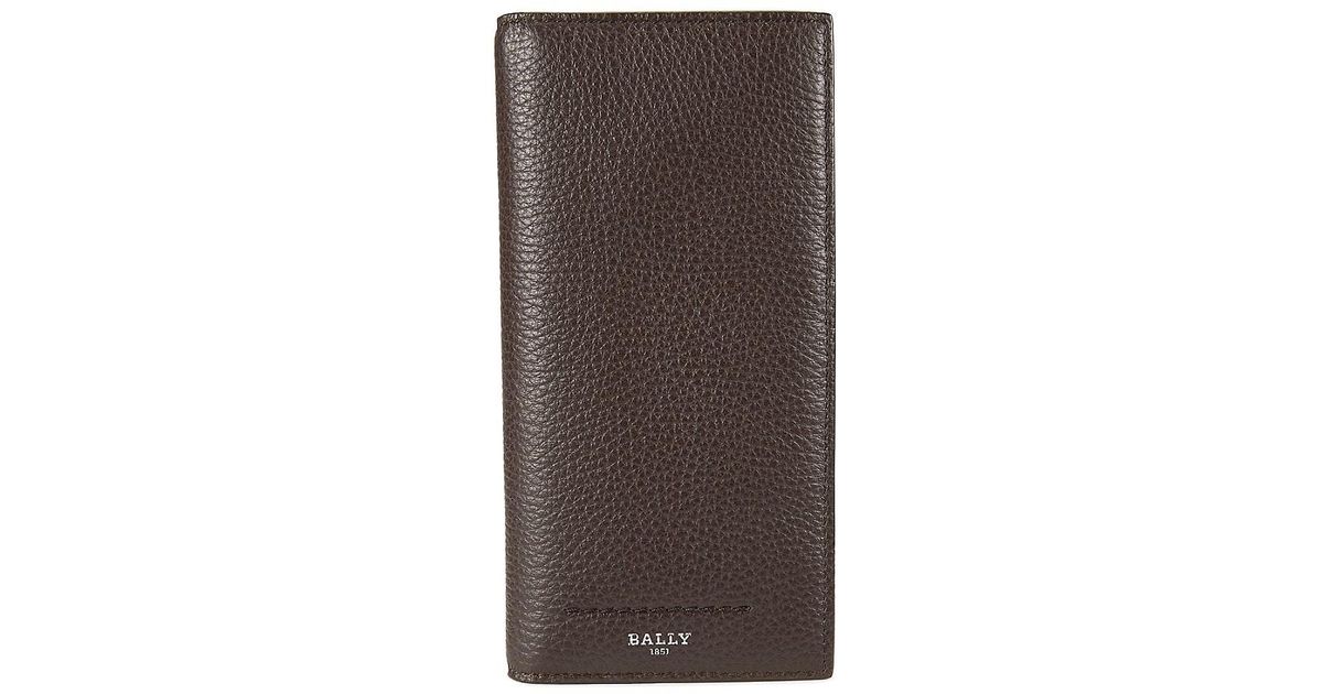 Bally Leather Trifold Wallet in Brown for Men | Lyst