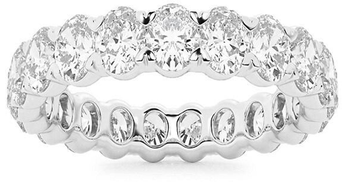 Saks Fifth Avenue Build Your Own Collection Platinum & Natural Oval ...