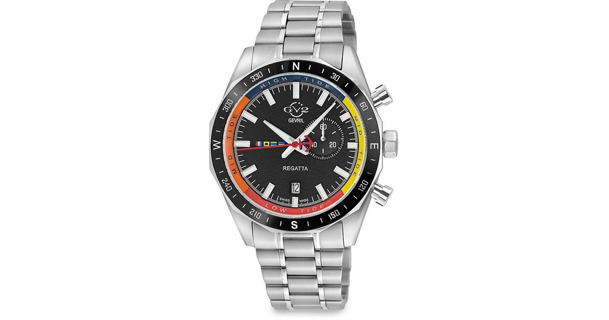 Gv2 Regatta Stainless Steel Bracelet Watch/42Mm in Grey | Lyst UK