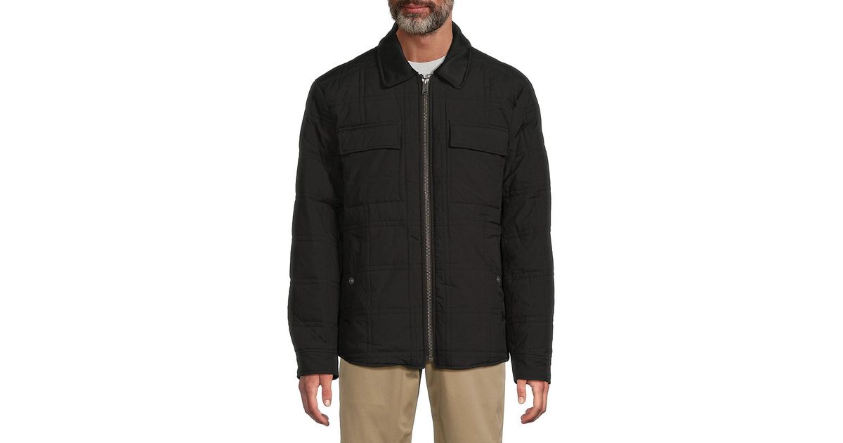 Andrew Marc Brockman Diamond Quilted Jacket in Black for Men | Lyst UK