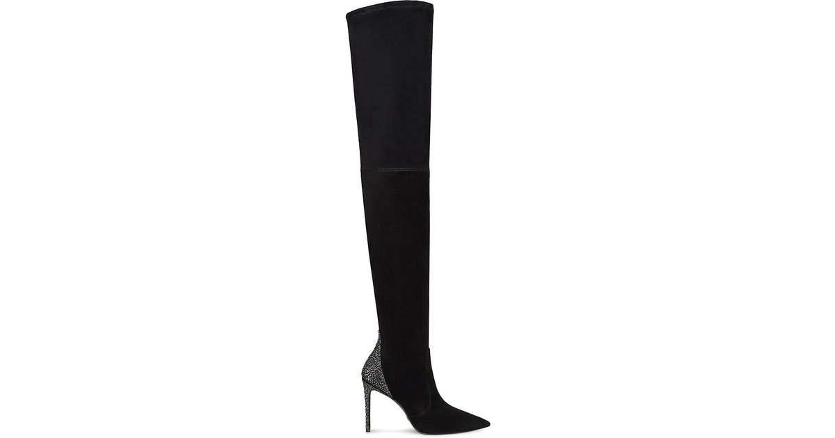Stuart Weitzman 100Mm Embellished Ultrastuart Royle Over The Knee Boots ...