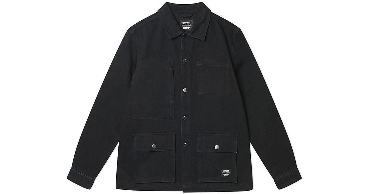 Wesc Denim Chore Jacket in Black for Men | Lyst