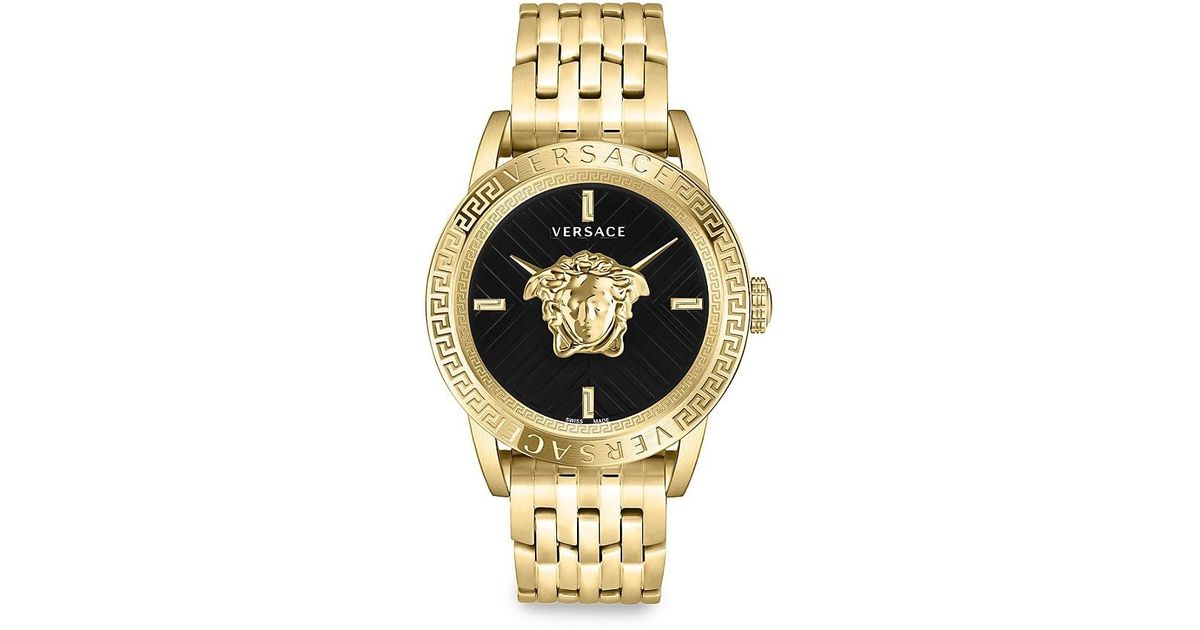 Versace Ip & Guilloché Dial Bracelet Watch/43Mm in Metallic for Men | Lyst