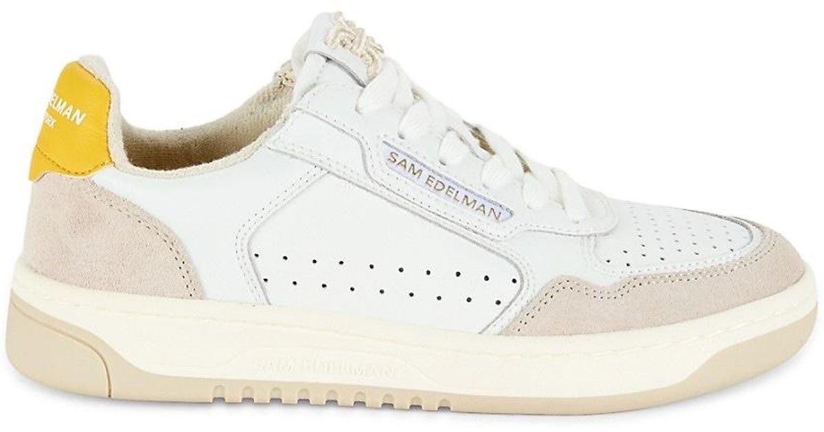 Sam Edelman Harper Logo Low Top Sneakers in White | Lyst