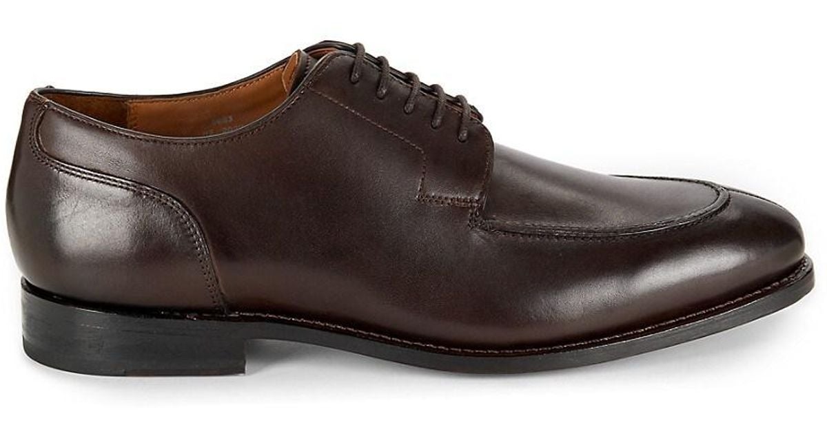 Allen Edmonds Watson Leather Derby Shoes in Brown for Men | Lyst