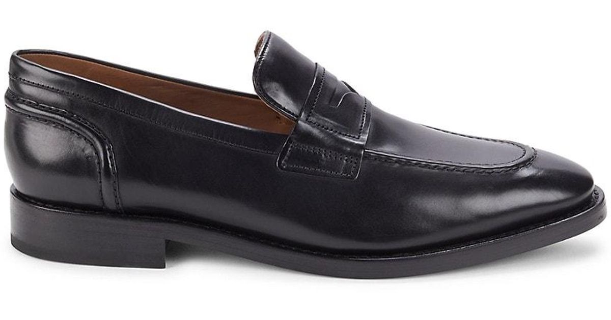 Allen Edmonds Eli Apron Toe Penny Loafers in Black for Men | Lyst