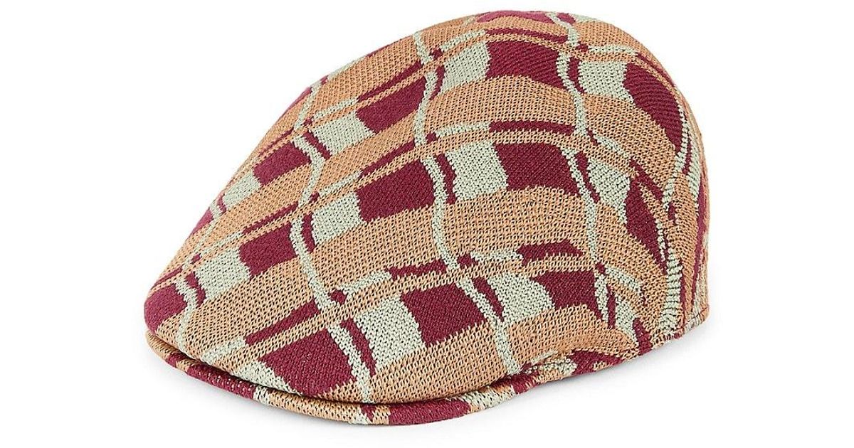 Kangol 'Wavy Pattern Newsboy Cap in Pink for Men | Lyst
