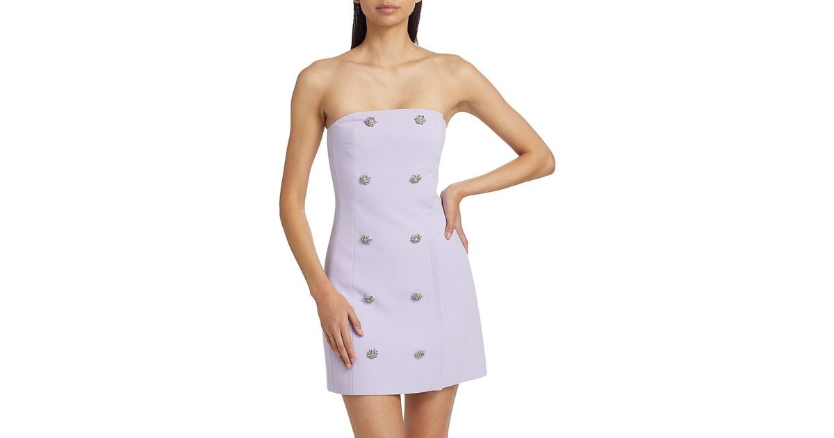 L'Agence Felda Strapless Bustier Minidress in Purple | Lyst