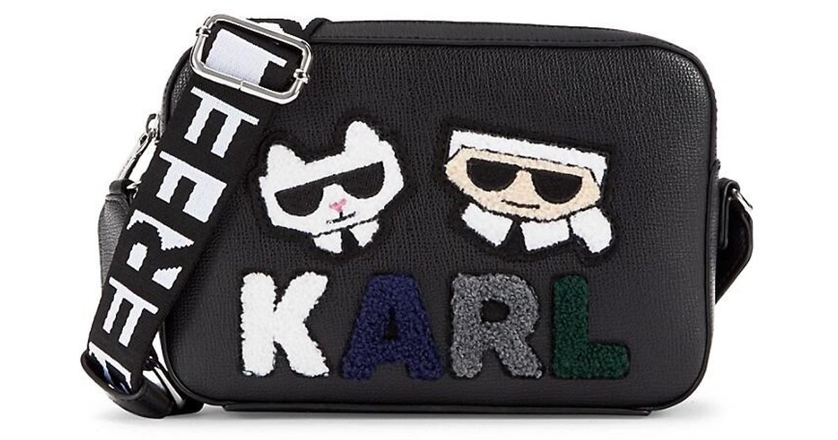 Karl Lagerfeld Maybelle Faux Leather Camera Crossbody Bag in Blue | Lyst UK