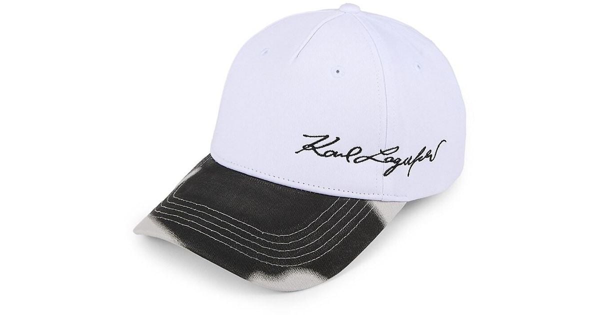 Karl Lagerfeld Embroidered Logo Baseball Cap in White for Men | Lyst UK