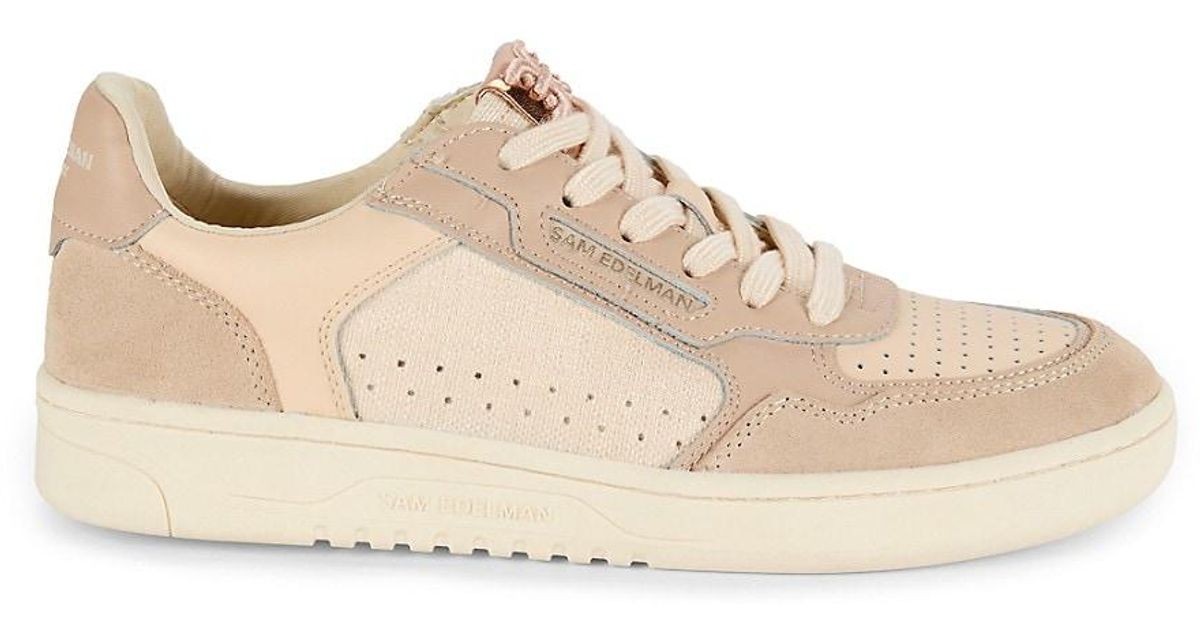 Sam Edelman Tone On Tone Low Top Sneakers in Natural | Lyst