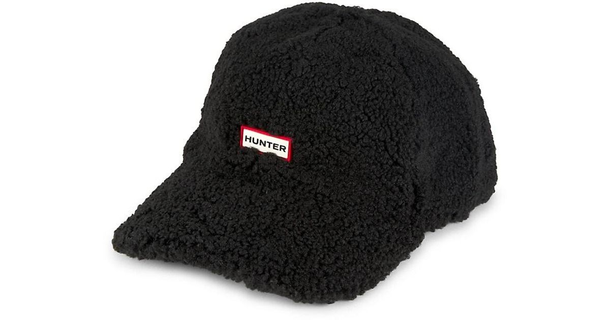 HUNTER Sherpa Baseball Cap in Brown | Lyst UK