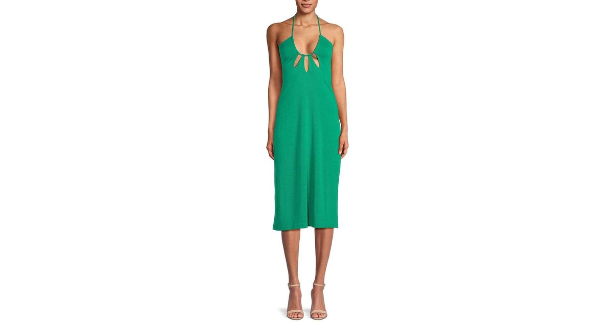 Third Form Rip Tide Cut Out Knee Dress in Green | Lyst