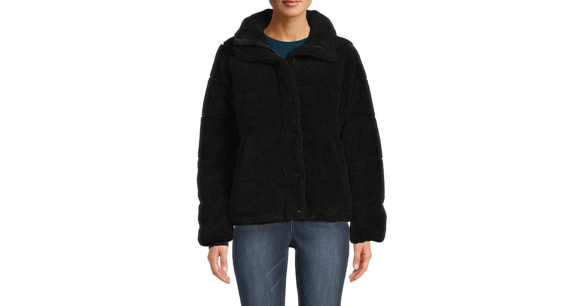 Sam. Lilly Faux Fur Jacket in Black | Lyst